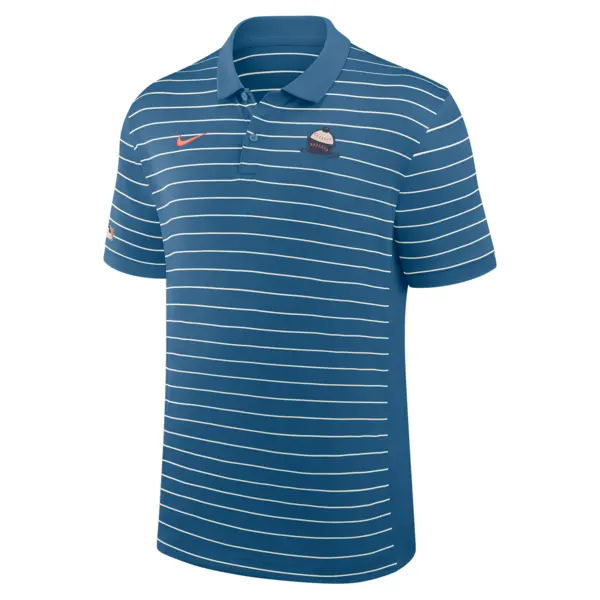 Nike Milwaukee Brewers City Connect Striped Victory Dri-fit Mlb Polo - Blue