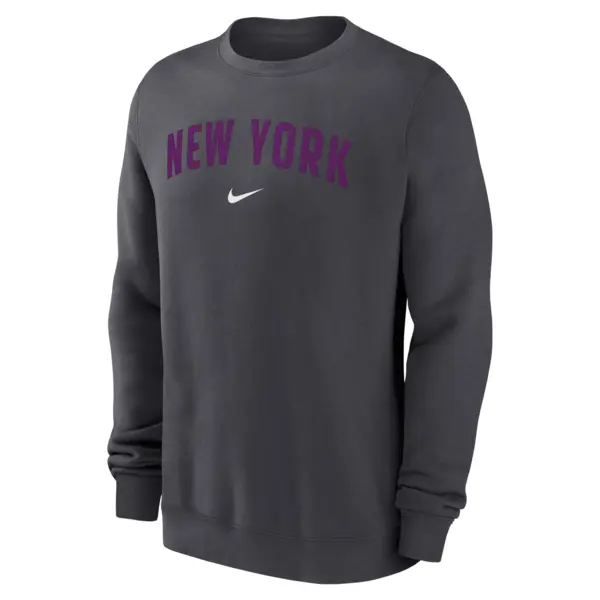 Nike New York Mets 2-hit Mlb Pullover Crew - Grey