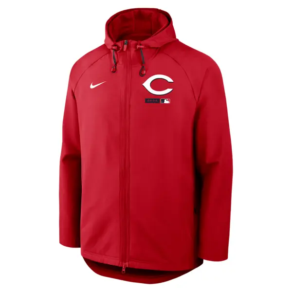 Nike Authentic Collection Therma-fit Mlb Full-zip Hooded Jacket - Red