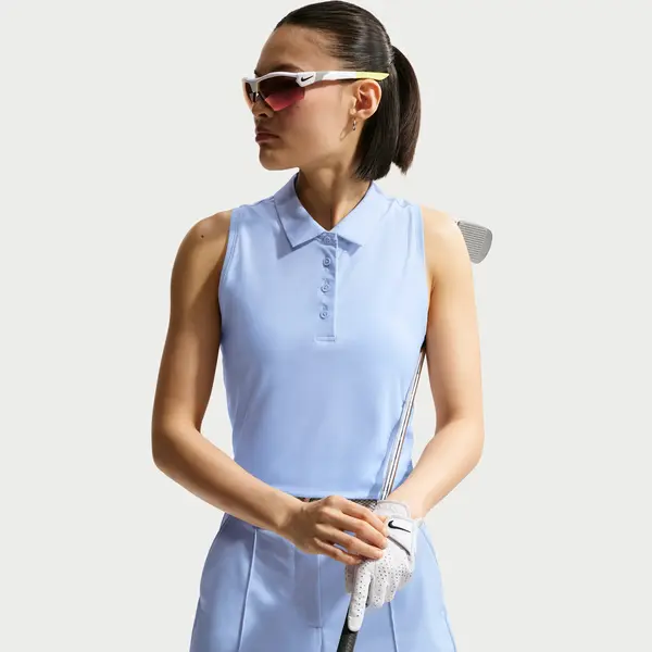 Nike Victory Dri-fit Sleeveless Polo - Blue