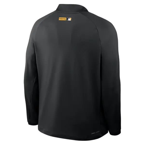 Nike Pittsburgh Pirates Authentic Collection Dri-fit Mlb 1/2-zip Long-sleeve Top - Black