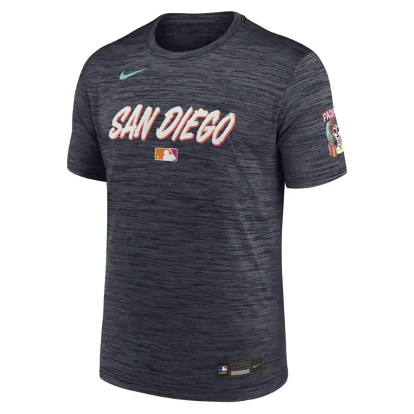 Nike San Diego Padres City Connect Velocity Dri-fit Mlb T-shirt - Black