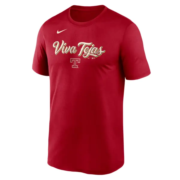 Nike Texas Rangers City Connect Team Phrase Script Dri-fit Mlb T-shirt - Red