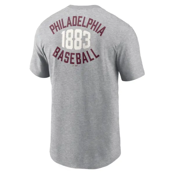 Nike Philadelphia Phillies Cooperstown 2-hit Large Logo Mlb T-shirt - Grey