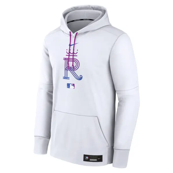 Nike Kansas City Royals Authentic Collection City Connect Therma Mlb Pullover Hoodie - White