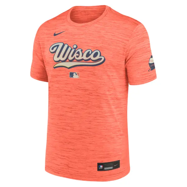 Nike Milwaukee Brewers City Connect Velocity Dri-fit Mlb T-shirt - Orange