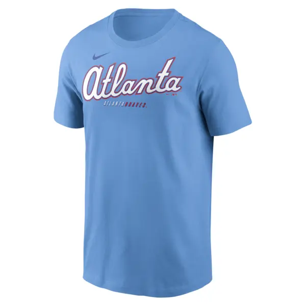 Nike Atlanta Braves City Connect Wordmark Mlb T-shirt - Blue