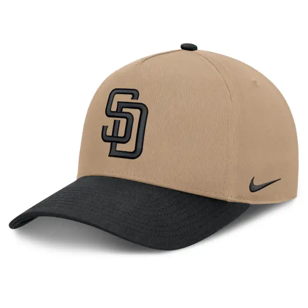 Nike San Diego Padres Rise Mlb A-frame Trucker Adjustable Hat - Brown