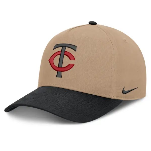 Nike Minnesota Twins Rise Mlb A-frame Trucker Adjustable Hat - Brown