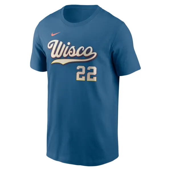 Nike Christian Yelich Milwaukee Brewers City Connect Mlb T-shirt - Blue