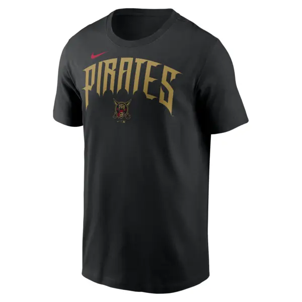 Nike Pittsburgh Pirates City Connect Wordmark Mlb T-shirt - Black