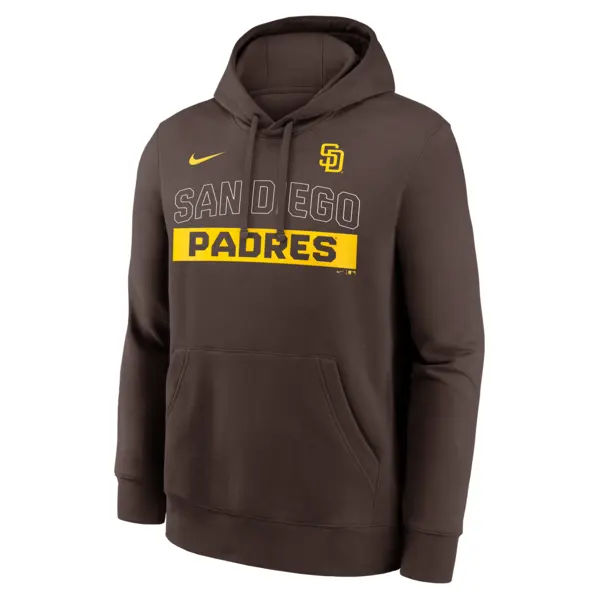 Nike San Diego Padres Club Mlb Pullover Hoodie - Brown