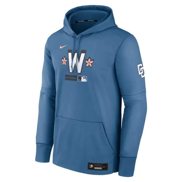 Nike Washington Nationals Authentic Collection City Connect Therma Mlb Pullover Hoodie - Blue