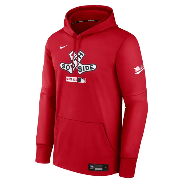 Nike Chicago White Sox Authentic Collection City Connect Therma Mlb Pullover Hoodie - Red