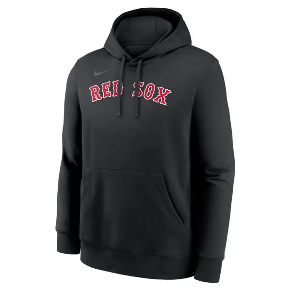 Nike Boston Red Sox Club Mlb Pullover Hoodie - Black