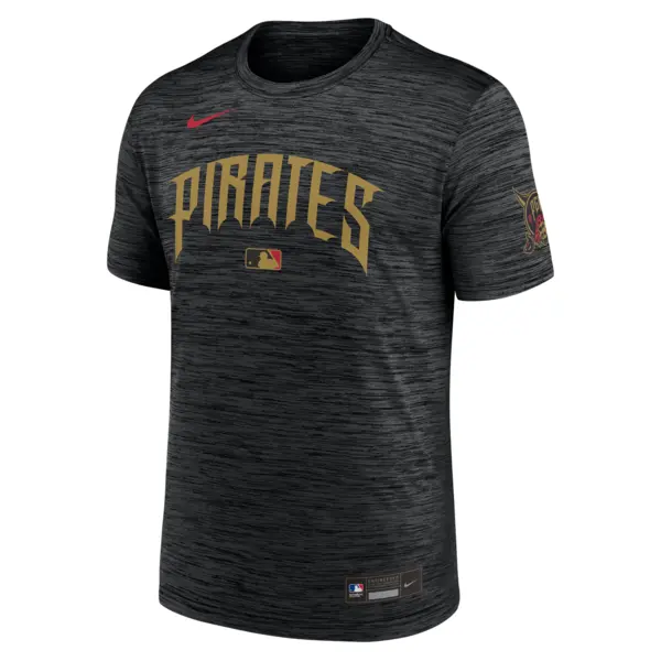 Nike Pittsburgh Pirates City Connect Velocity Dri-fit Mlb T-shirt - Black