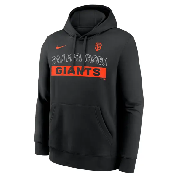 Nike San Francisco Giants Club Mlb Pullover Hoodie - Black