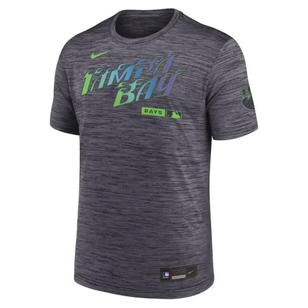 Nike Tampa Bay Rays City Connect Velocity Dri-fit Mlb T-shirt - Black