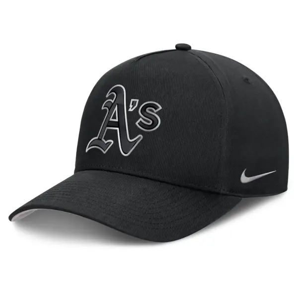 Nike Athletics Rise Dri-fit Mlb A-frame Trucker Adjustable Hat - Black