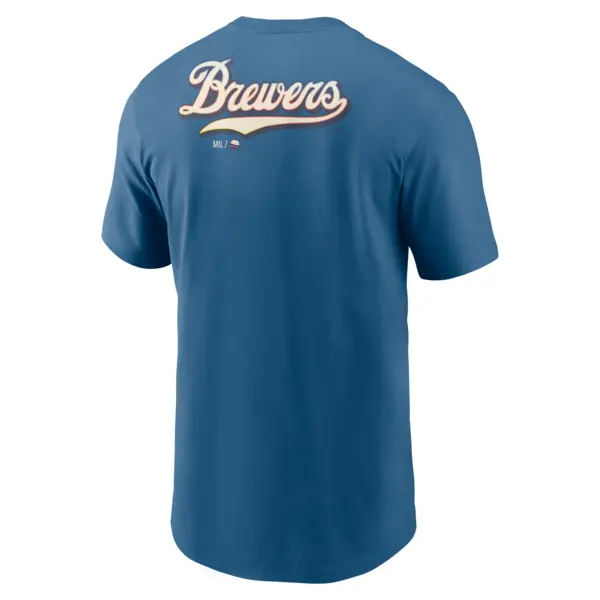 Nike Milwaukee Brewers City Connect 2-hit Mlb T-shirt - Blue