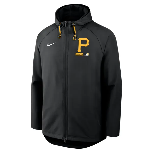 Nike Pittsburgh Pirates Authentic Collection Therma-fit Mlb Full-zip Hooded Jacket - Black