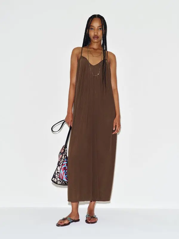 REFORMATION Lauren Knit Dress - Brown