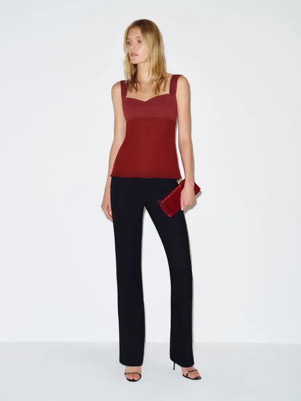 REFORMATION Nova Knit Top - Red