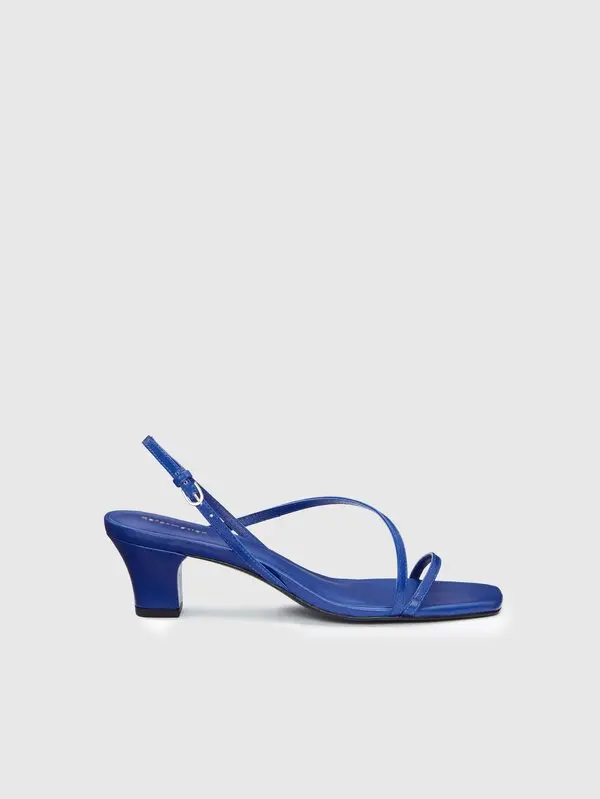 REFORMATION Shoshana Block Heel Sandal - Blue