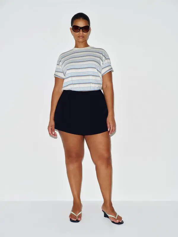 REFORMATION Penelope Low Rise Skort Es - Black