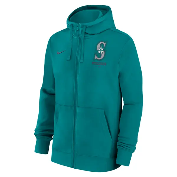 Nike Seattle Mariners Lockup Mlb Full-zip Hoodie - Green