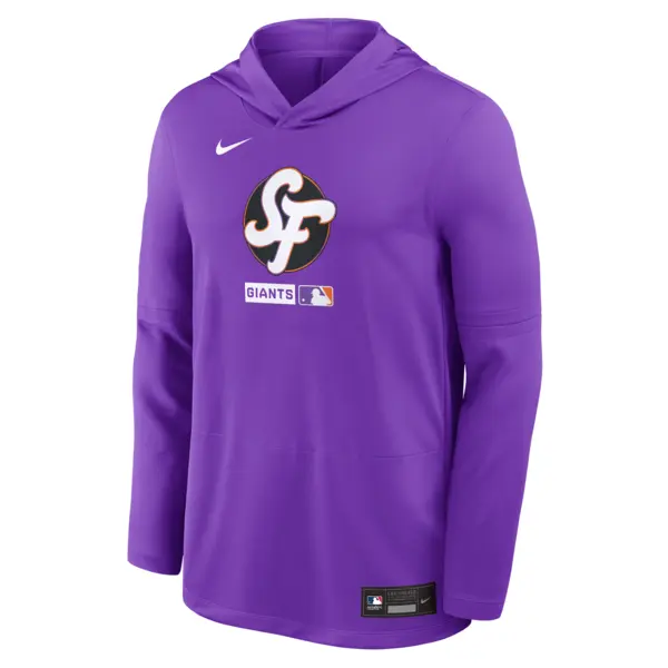 Nike San Francisco Giants City Connect Dri-fit Mlb Long-sleeve Hooded Top - Purple