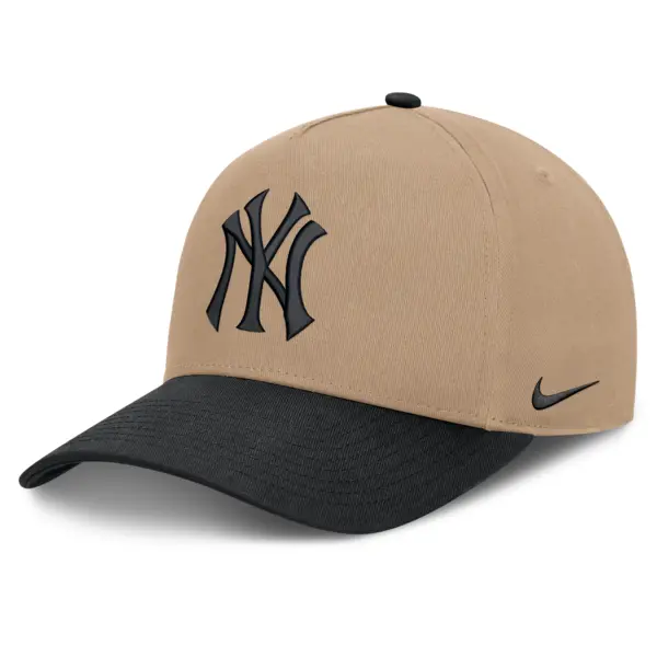Nike New York Yankees Rise Mlb A-frame Trucker Adjustable Hat - Brown