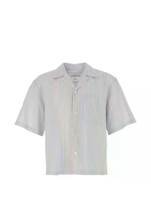 DUNST Striped Camp-collar Shirt