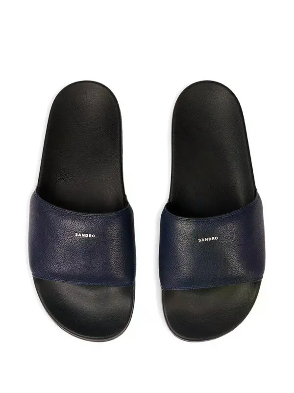 Sandro Logo Leather Sandals