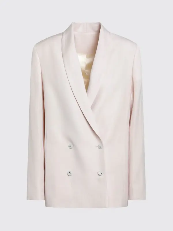 Loulou De Saison Shawl Collar Double Breasted Jacket - Pink