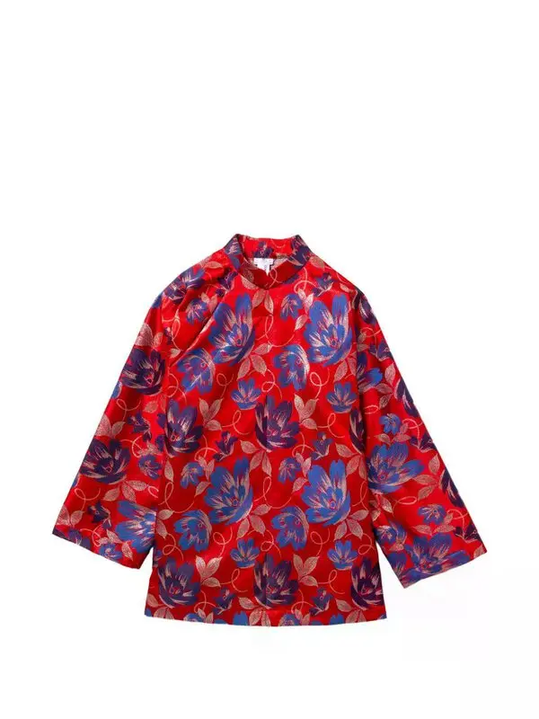 Comme Des Garçons Floral Print Top