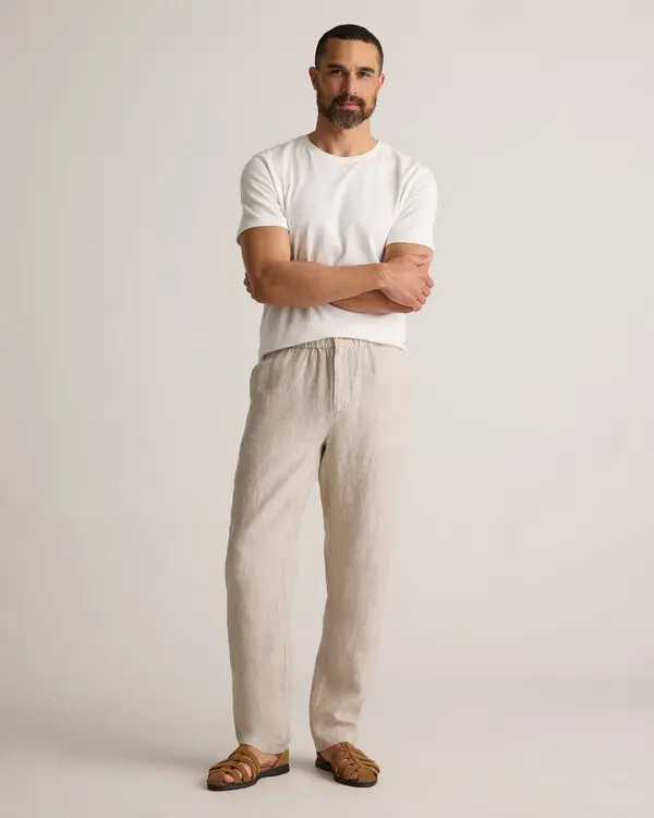 Quince 100% European Linen Trousers - Flax