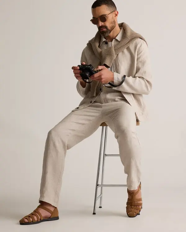 Quince 100% European Linen Trousers - Flax