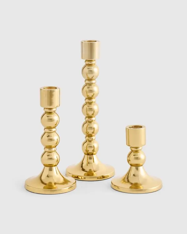 Quince Candlestick Holders, Iron