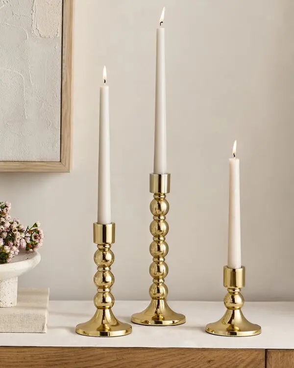 Quince Candlestick Holders, Iron