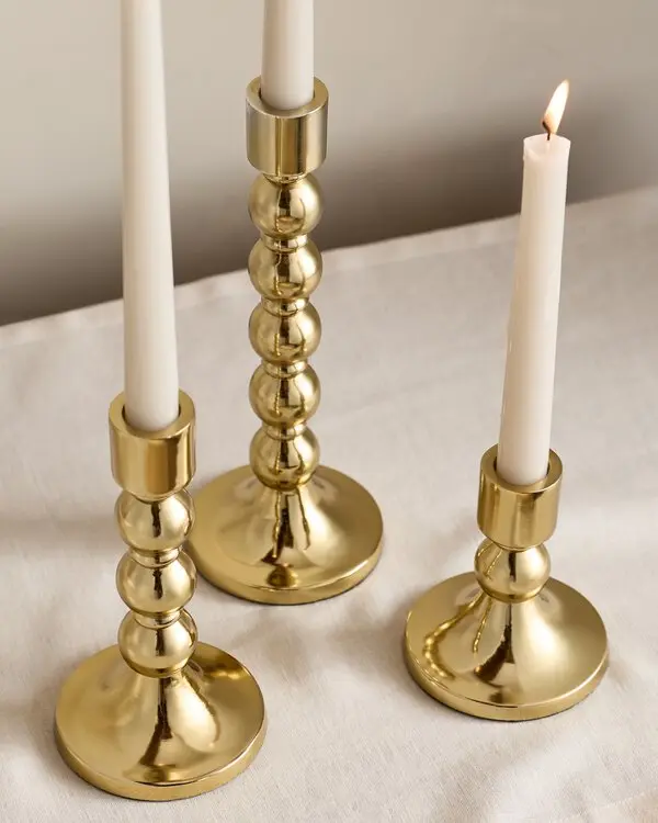Quince Candlestick Holders, Iron