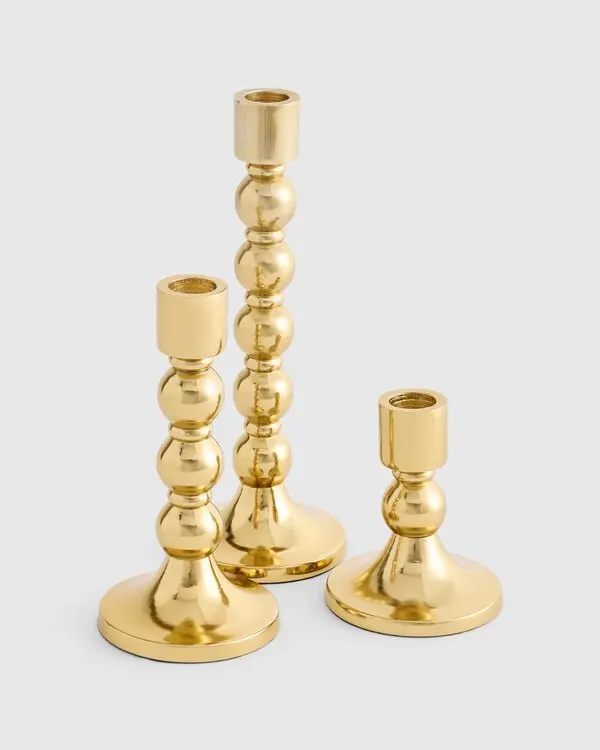 Quince Candlestick Holders, Iron
