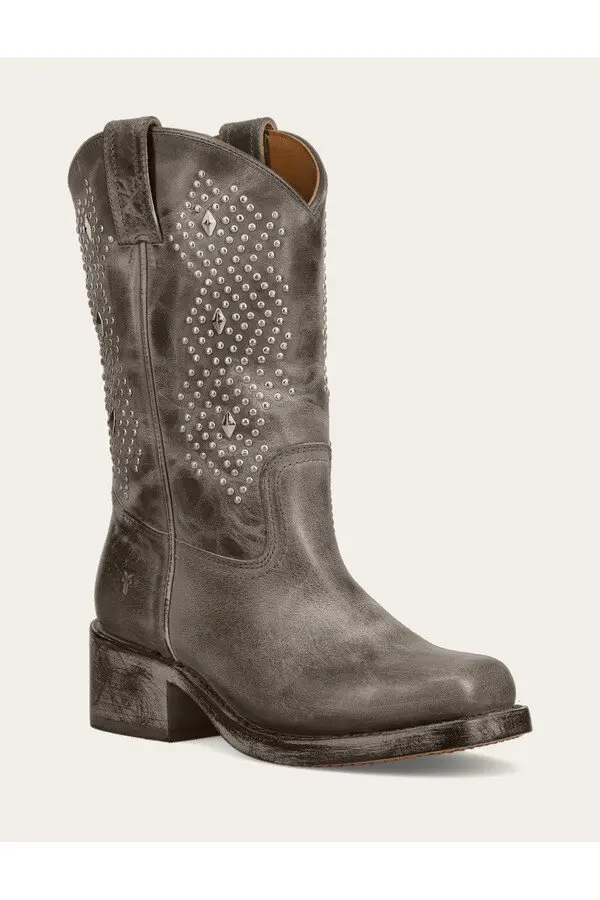 THE FRYE COMPANY Campus Deco Stud Mid-calf Boots - Denim