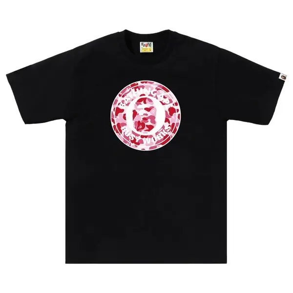 A BATHING APE Abc Camo Busy Works Tee /pink - Black