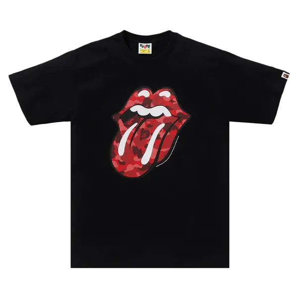 A BATHING APE X Rolling Stones Tee - Black