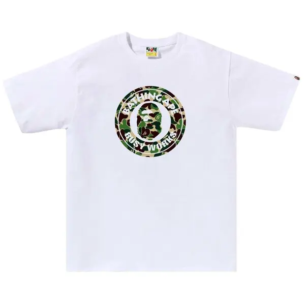 A BATHING APE Abc Camo Busy Works Tee /green - White