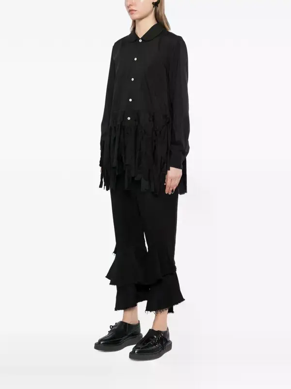 Comme Des Garçons Knotted Fringe-trim Shirt