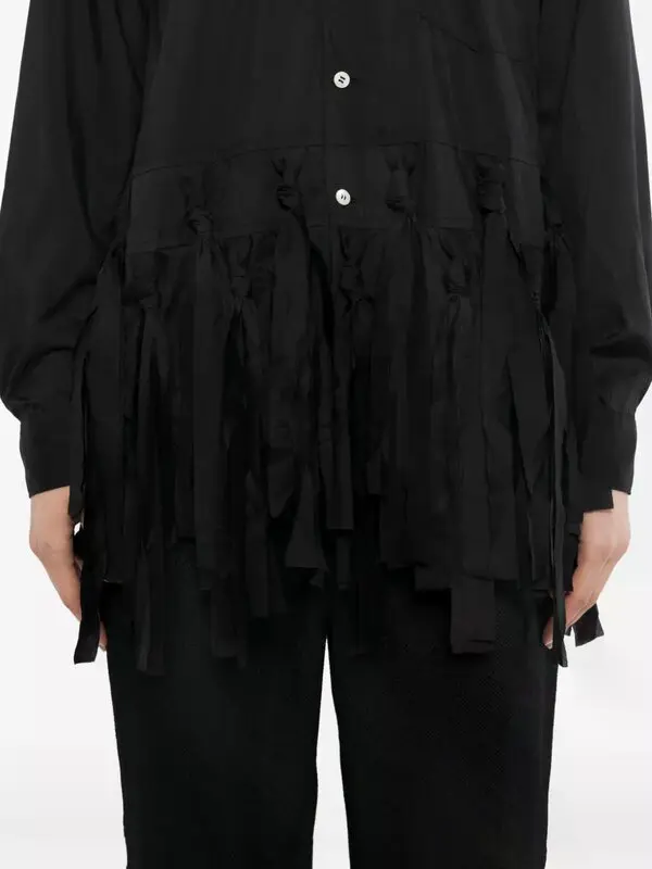 Comme Des Garçons Knotted Fringe-trim Shirt