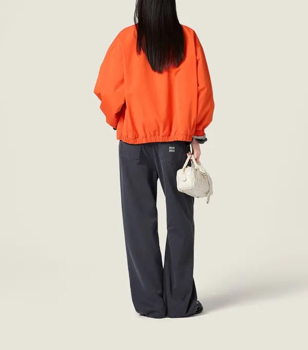 Miu Miu Cotton Poplin Blouson Jacket - Orange