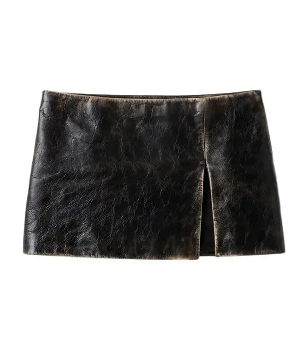 Miu Miu Calfskin Mini Skirt